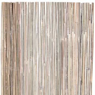 Split Bamboo Slat Screen Fencing Natural Finish Decorative Fence Roll ...
