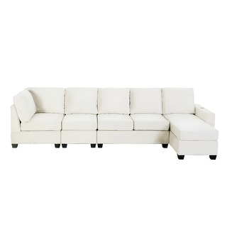 Velvet Sectionals Sofa, L-shape Sectional Sofa with Chaise and USB ...
