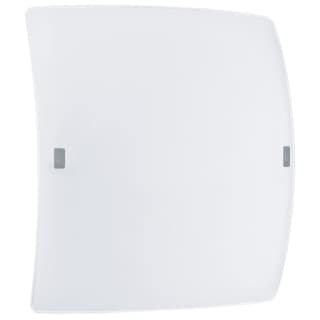 Eglo Borgo 2 Matte Nickel LED Semi-Flush Mount with White Satin Glass ...