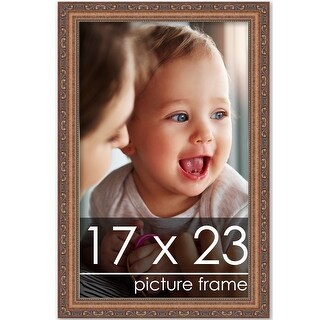 17x23 Frame Gold Antique Solid Wood Picture Frame | UV Acrylic ...