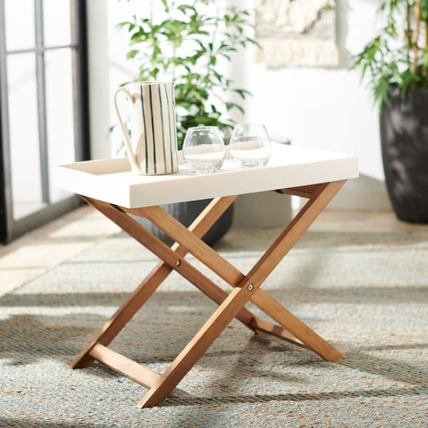 side table with removable tray