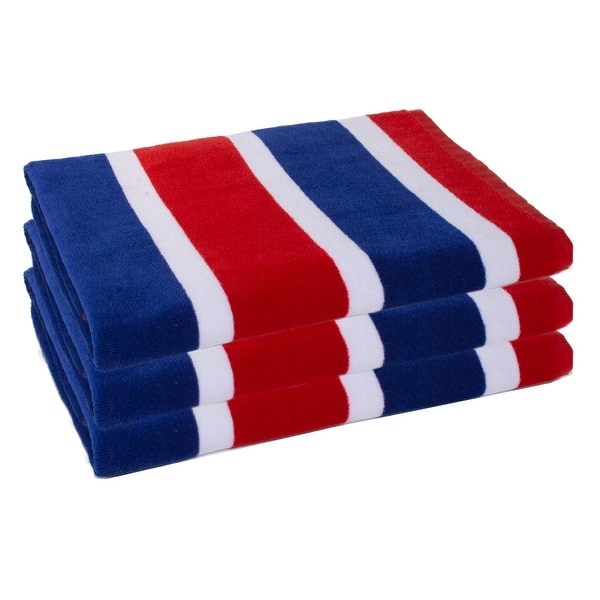 Outdoor Living Patriotic Beach Towel 3 Pack Set in Anchor - Bed Bath ...