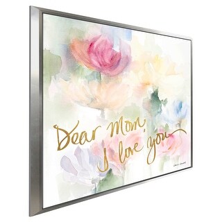 "Dear Mom" Print on Floating Canvas - Bed Bath & Beyond - 36488101