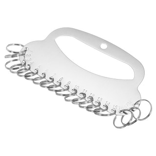 18 Rings Stainless Steel Key Organizer Keyring Holder Management ...