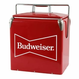 Budweiser Vintage Hard Beverage Cooler Insulated Metal Exterior with ...