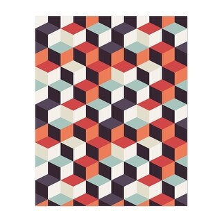 Retro Cube Pattern Digital Abstract Patterns Art Print/Poster - Bed ...