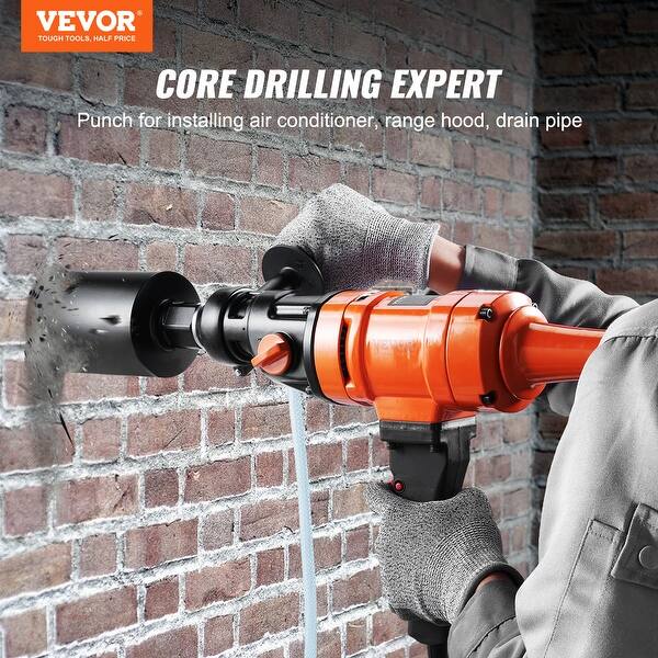 VEVOR 4in Handheld Wet Core Drill Rig 1100-2400RPM Concrete Brick Block ...