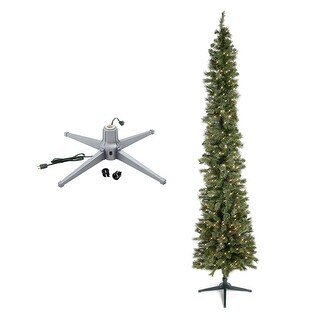 Home Heritage Stanley Pine Artificial Christmas Tree, 9' with Metal ...