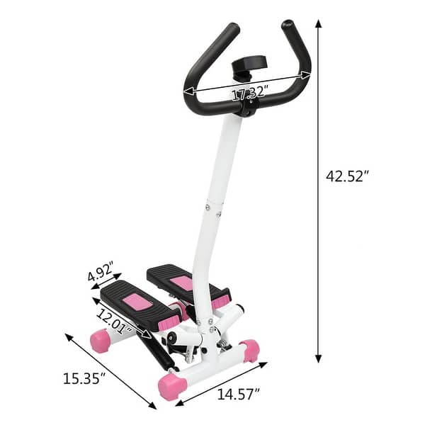 Stair Step Machine Stepper Adjustable Resistance with Handlebar and LCD ...