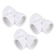3Pcs UPVC Pipe Fitting 1-1/2PT Female Thread Tee Socket Hose Connector ...