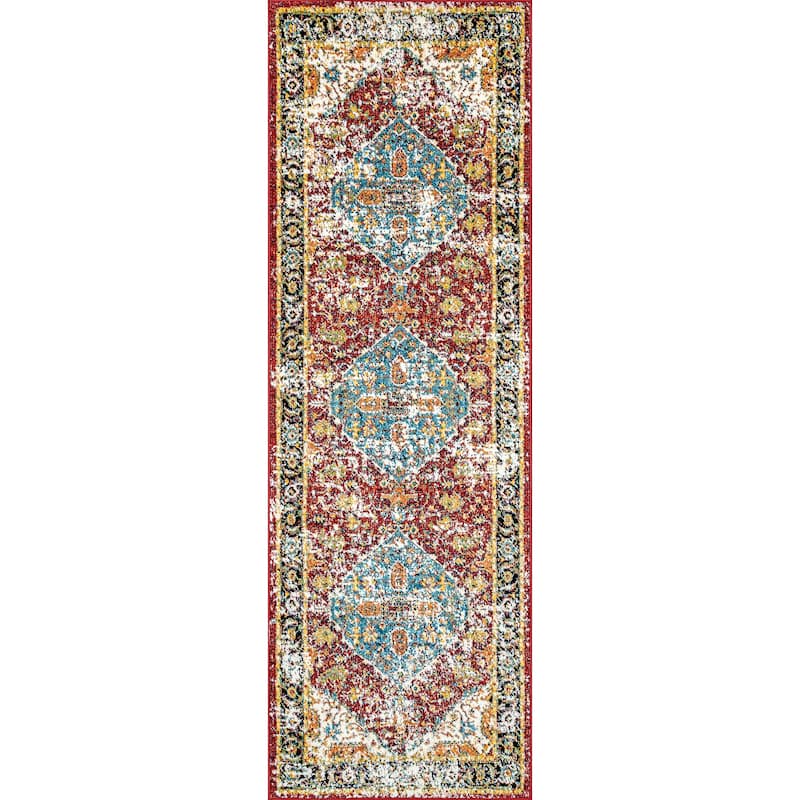 Nuloom Traditional Indoor/ Outdoor Vintage Bloom Border Area Rug ...