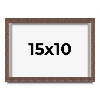 15x10 Shadow Box Frame Brown | 1.125 inches Deep Real Wood Rustic - Bed ...