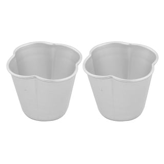 Dessert Store Cafe Metal Flower Shaped Cookies Cake Pudding Mold Silver ...