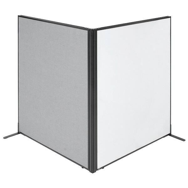 48-1/4"W x 60"H Freestanding 2-Panel Corner Room Divider with ...