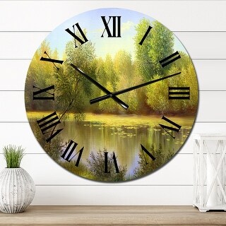 Designart 'Beautiful Summer River Green Landscape II' Country wall ...