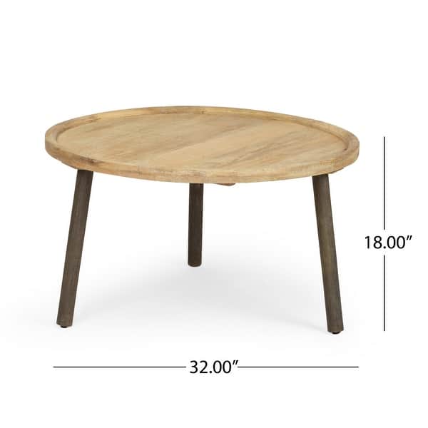 Andalusia Rustic Handcrafted Round Mango Wood Coffee Table by ...