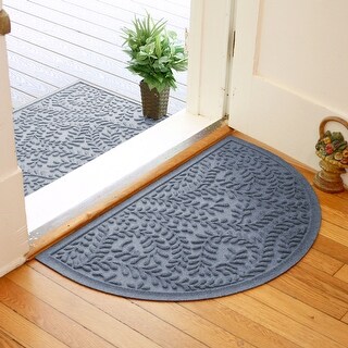 WaterHog Boxwood 24"x39" Indoor/Outdoor Half Round Door Mat - Bed Bath ...