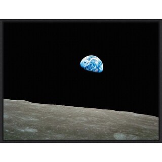 Earthrise Apollo 8 December 24 1968 by NASA Canvas Art Framed - Bed ...