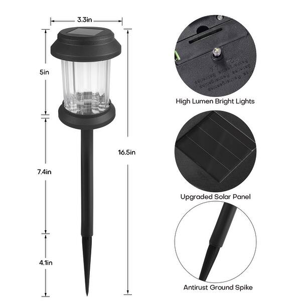 Solar Powered Integrated LED Garden pathway Light Pack(Set of 6) - Bed ...