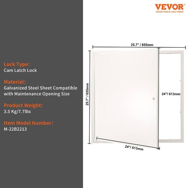 VEVOR 16x16 & 24x24 Inch Access Panel Steel Wall Hole Cover for Drywall ...