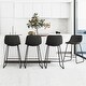 Modern Faux Leather Metal Frame Counter Height Bar Stools (Set of 4 ...
