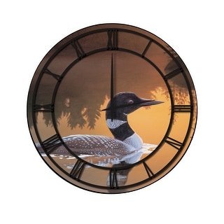 Wall Clock with Full Coverage Art - Stone Island Loon - Black Numbers ...