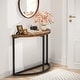 Semi-Circle Console Table Narrow Entryway Table for Hallway industrial ...