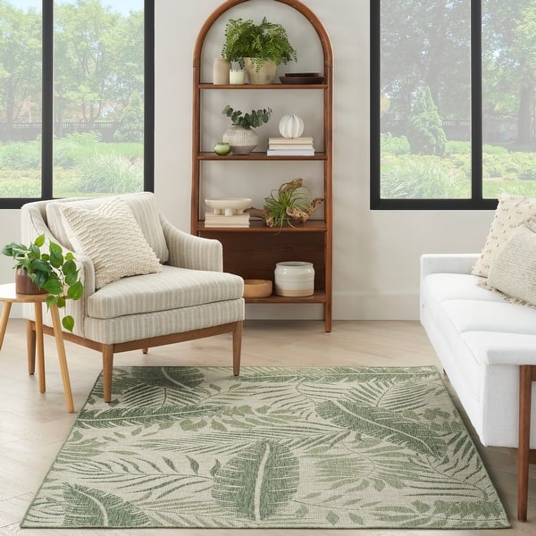 Nourison Garden Oasis Indoor/Outdoor Nature Area Rug - On Sale - Bed ...