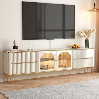JASIWAY Light Luxury Modern Rectangle TV Stand - Bed Bath & Beyond ...