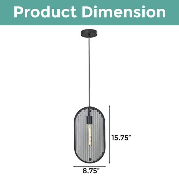 Adjustable Height light fixture Black pendant light Glass hanging light ...