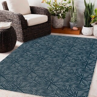 DOTTED STAR NAVY Outdoor Rug By Kavka Designs - Bed Bath & Beyond ...