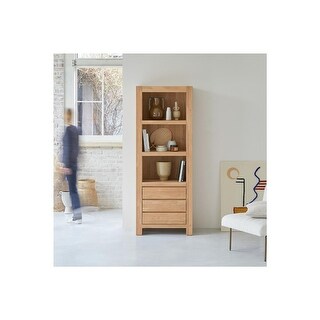 OROA Eden Solid Oak Bookcase - Bed Bath & Beyond - 36289221