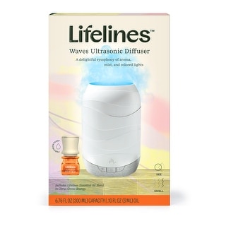 Lifelines "Waves" Ultrasonic Diffuser - Cascading Mist and Light plus ...