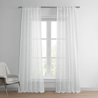 Exclusive Fabrics Open Weave Linen Sheer Curtain (1 Panel) - Bed Bath ...