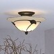Vine 2L LED Black Rustic Semi Flush Ceiling Light or Fan Light Kit - 12 ...