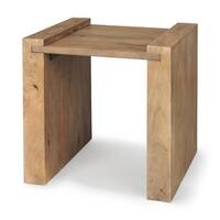Chloe Light Brown Solid Wood Square Nesting Accent Tables (Set of 2 ...