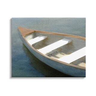 Stupell Lone Canoe Boat Floating Deep Lake Stretched Canvas Wall Art ...