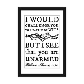 iCanvas "Battle Of Wits Typography" by Traci Anderson - Bed Bath ...