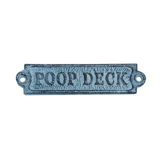 Antique Seaworn Bronze Cast Iron Poop Deck Sign - 6" - Bed Bath ...
