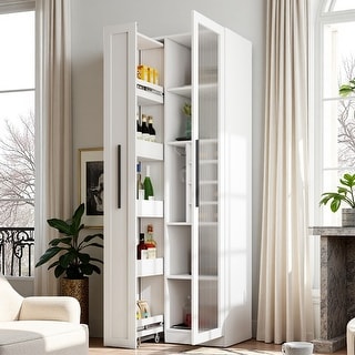 5-Tier Pull-Out Storage Shelf with Full Extension Slides, Expandable ...