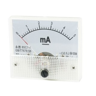85C1-A Class 2.5 Accuracy DC 0-5mA Analog Ampere Tester Ammeter Panel ...
