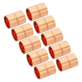 10x 1/2" Straight Copper Coupling Sweat End Welding Joint Pipe Fitting ...