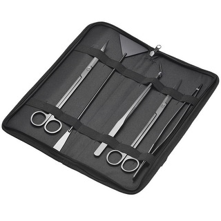 5 in 1 Set Black Tweezers Scissors Spatula with Case - Bed Bath ...
