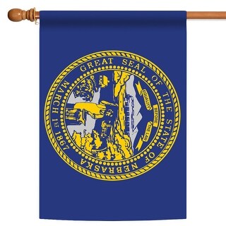 Blue and Yellow Nebraska State Outdoor House Flag 40" x 28" - Bed Bath ...