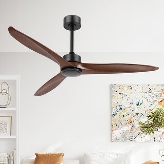 52" Solid Wood 3-Blade Propeller Ceiling Fan with Remote - On Sale ...