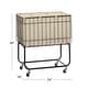 Black Metal Deep Set Wire Basket Storage Cart with Wheels and Fabric ...