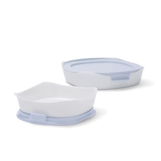 Rubbermaid DuraLite Glass Bakeware, 4 Piece Set with Lids, Baking ...