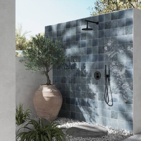 Zahara 6x6 Cool Gray Porcelain Zellige Square Wall and Floor Tile (5.38 ...