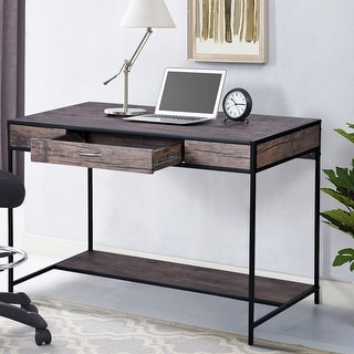 HomyLin Home Office Desk with Drawers and Open Shelf, 43.3 Inches - Bed ...