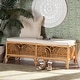 bali & pari Materra Modern bohemian Natural Brown Rattan Bench - Bed ...